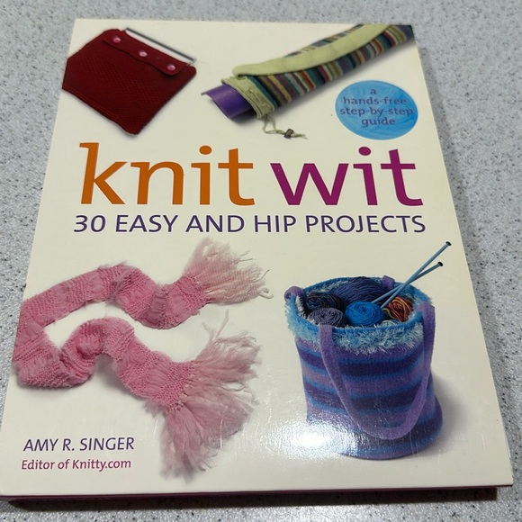 knit wit | Other | Knit With 3 Easy And Hip Projects Book | Poshmark